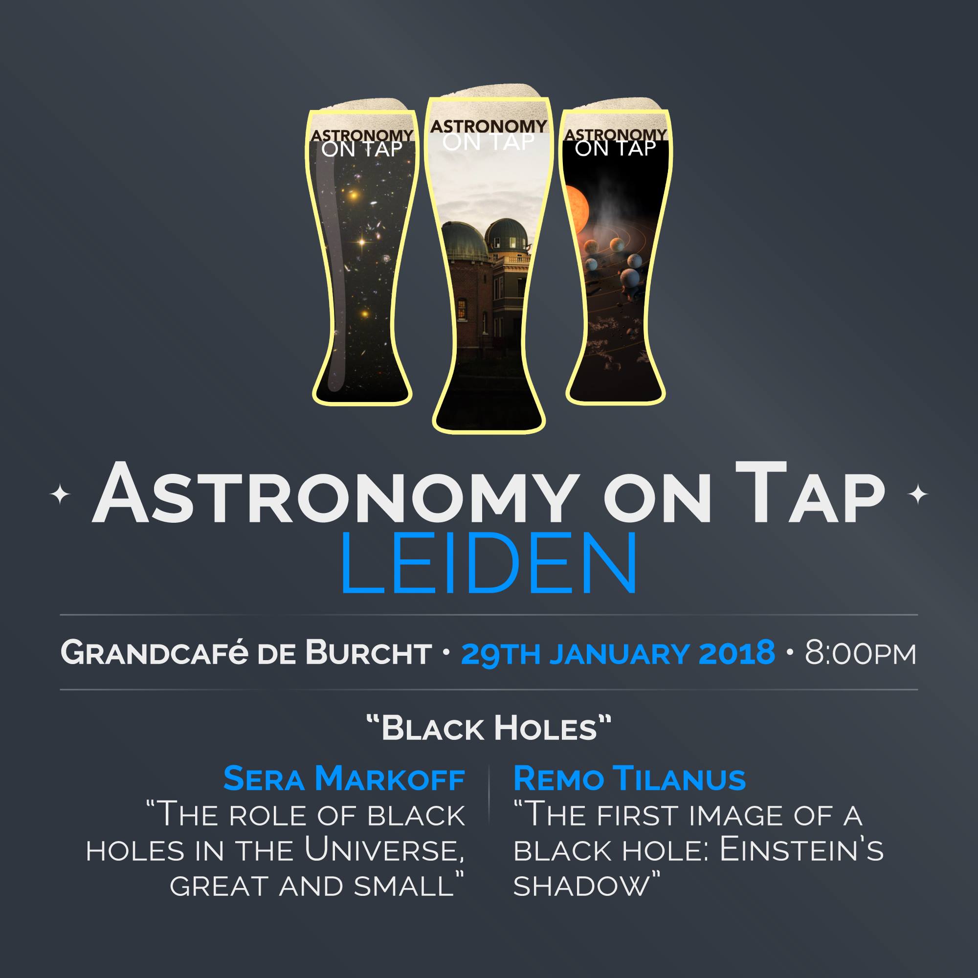 Sera Markoff and Remo Tilanus at Astronomy on Tap! - ALMA Regional ...